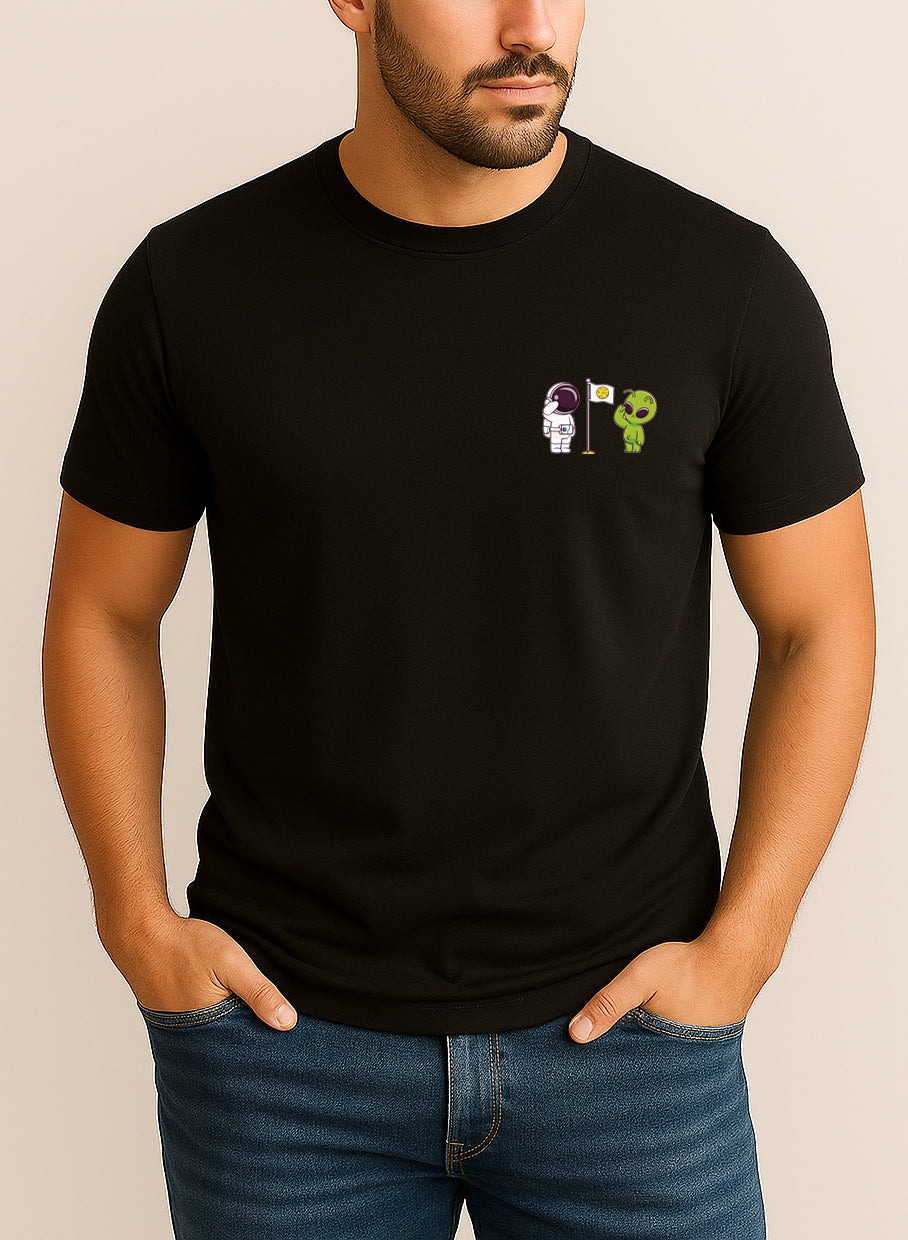 Camiseta Blanco Estampado Alíen & Astronauta – Check